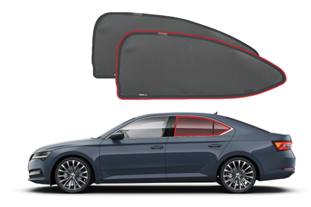 Skoda Superb Sunshades - Perfect Fit Guaranteed - Snap Shades