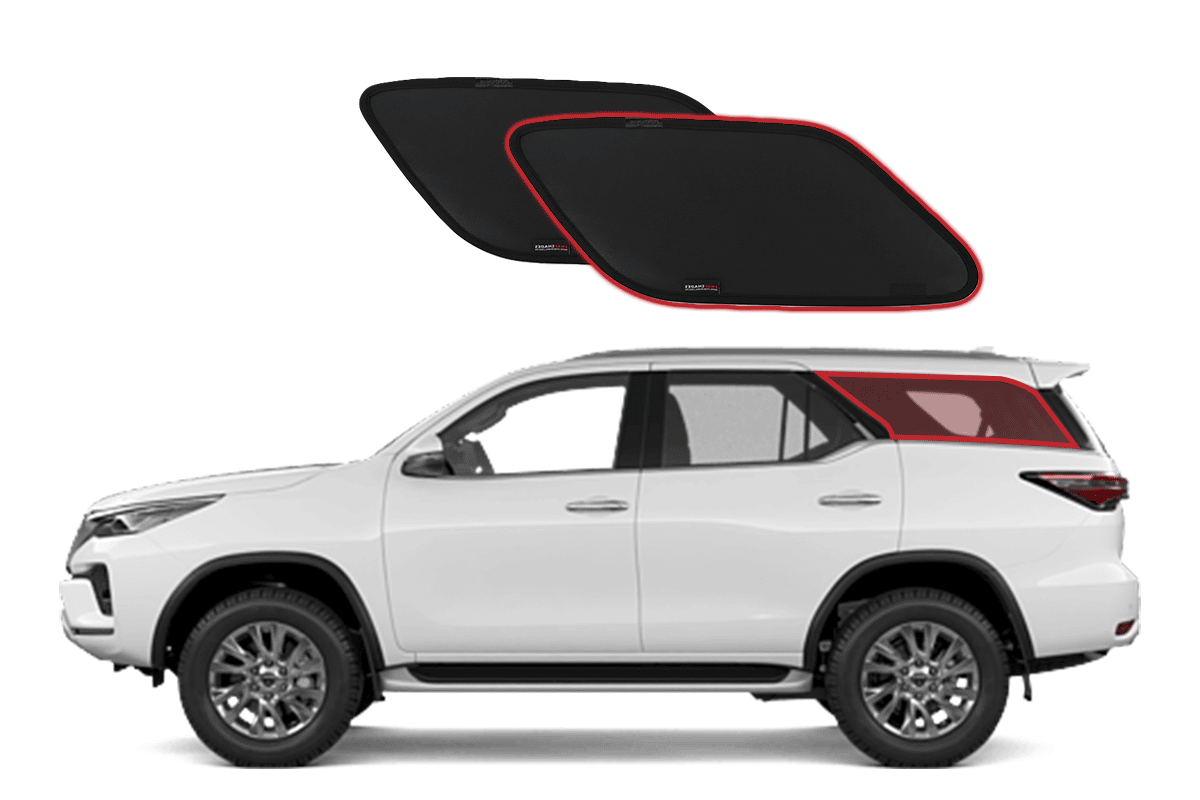 Toyota Fortuner Sunshades - Perfect Fit Guaranteed - Snap Shades