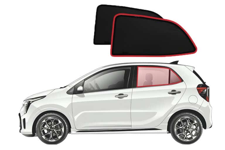 KIA Picanto 3rd Generation Car Window Shades (JA; 2017-Present) - Snap ...